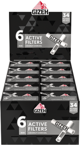 GIZEH BLACK Active Filter 6mm (34 Pack) – DankPackZA